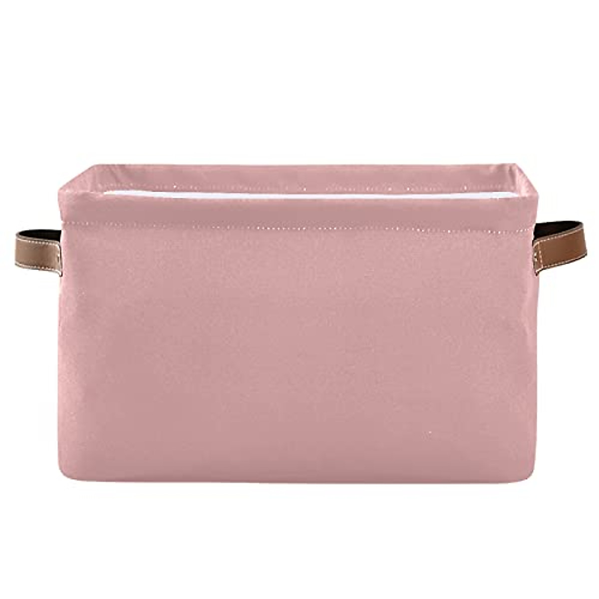 WELLDAY 1PCS Storage Basket Pink Solid Color Large Foldable Storage Bin Cube Collapsible Organizer