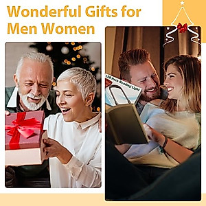 Book Reading Light Knitting Crochet Craft Light (Eye-friendly Wide Lamp), Book Lover Christmas Birthday Gifts Stocking Stuffers for Men Women Wife Husband Dad Mom Father Mother Teens Neck Booklight