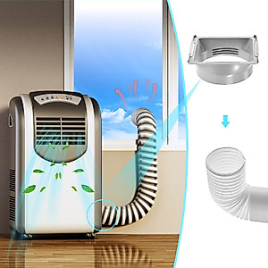 2 Pieces Portable Air Conditioner Hose Connector Window Adapter Exhaust Hose Connector Coupler Tube Connector Mobile Air Conditioning Accessories for Mobile Air Conditioning Exhaust Hose, 2 Sizes