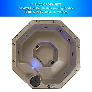 Essential Hot Tubs 11-Jet 2023 Integrity Hot Tub, Seats 4-5, Cobblestone