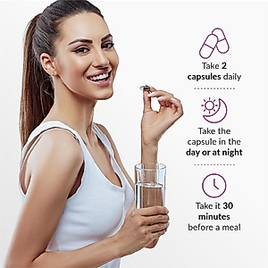 VITASEI Collagen Peptide Capsules with Hyaluronic Acid, Vitamin C, Biotin and Resveratrol - Collagen Supplements for Women & Men - Hair, Nails, Skin & Joint Vitamins - 60 Count (Pack of 3)