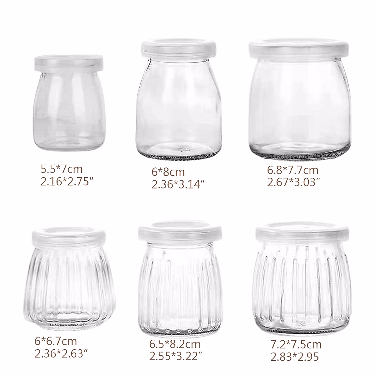 YS0911 Glass Jars With Cork Stopper Glass Bottle Wishing Bottle Yogurt Jars Storage Containers For Desserts Multifunction 100/150/200ml Glass Bottle W/Cork Stopper Cup Bottle