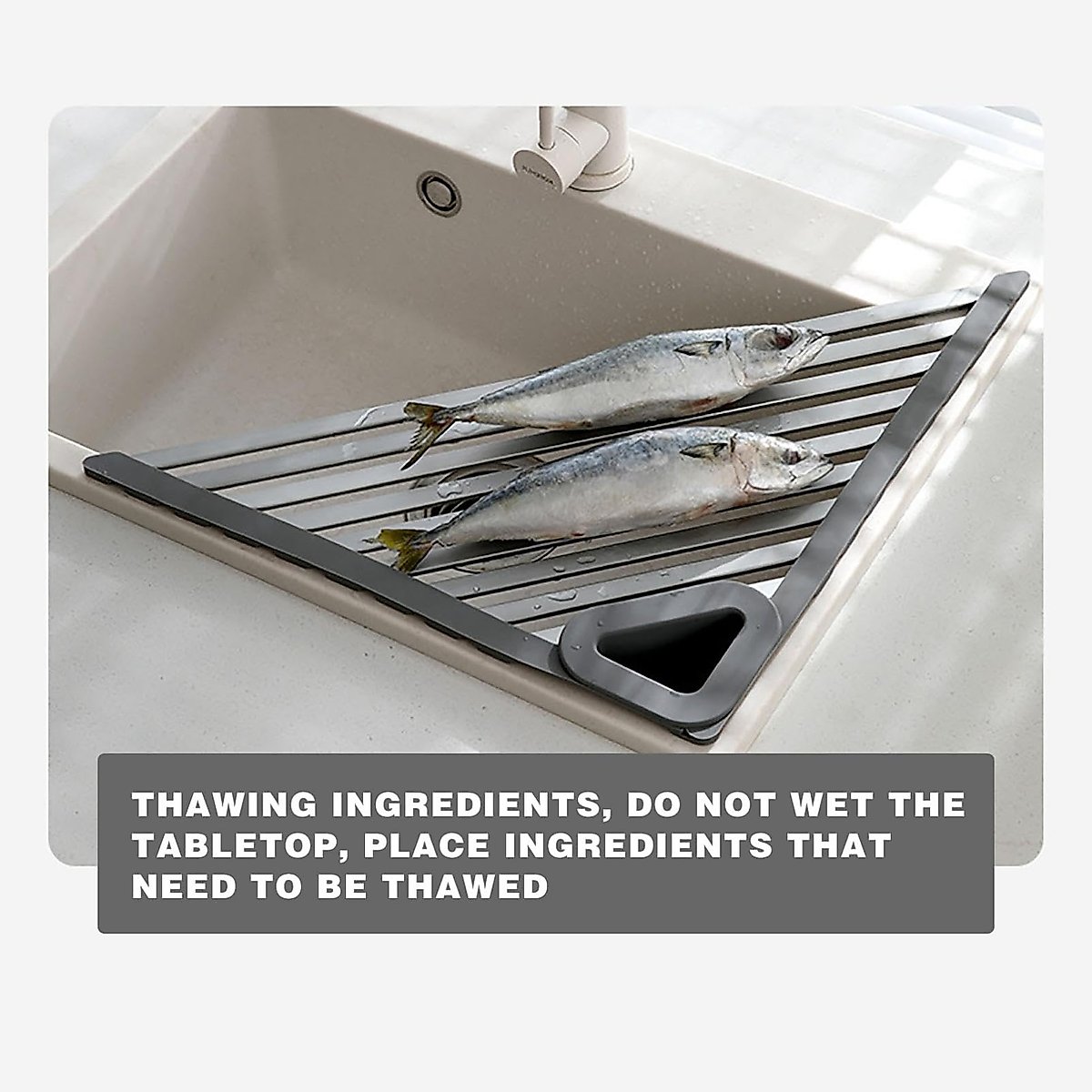 Foldable Triangle Roll-Up Dish Drying Rack Over The Sink Dish Drainer Drying Rack For Small Sink Corners Sink Organizer Kitchen Sink Accessories Space-Saving Rustproof Trivet Organizer With Sink Caddy