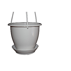 KOBA 4.5 inch Mini White Plastic Hanging Basket by Koba (5)