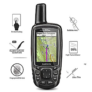 AKWOX (Pack of 4) Tempered Glass Screen Protector for Garmin GPSMAP 62 64 64s 64st, 0.3mm 9H Hard Scratch-resistant Protective Film for GPSMAP 62 62s 62sc 62st 62stc 64 64s 64st GPS