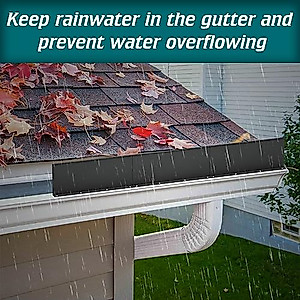Daisypower 12 Pack Gutter Valley Splash Guards,Rainwater Roof Rain Diverter Downspout Gutter Guards for House Shingle Straight Roofs Corner,10 Inch Each