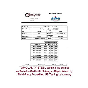 FTG USA Countersink Drill Bit Set 6 Pc #6 (9/64") Wood Countersink Drill Bit, Pro Pack Countersink Bit, 1 Extra Tapered Drill Bit for Countersink, 1 Stop Collar, 1 Hex Wrench