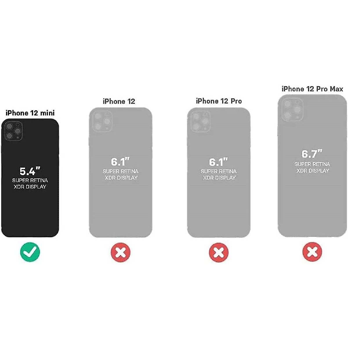 OtterBox + Pop Symmetry Series Case for iPhone 12 Mini (Not 12, Pro, Pro Max) Non-Retail Packaging - Clear