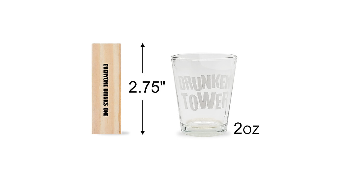 ArtCreativity Tumbling Tower Drinking Game for Adults - Fun Party Game