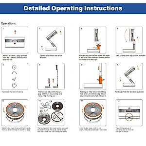 Portable Oscillating Standing Fan with Remote Light Timer, Rechargeable 7200mah Battery Operated Fan Personal Foldaway Fan Cordless Small Desk Floor Fan Pedestal Fans for Room Office Camping Travel