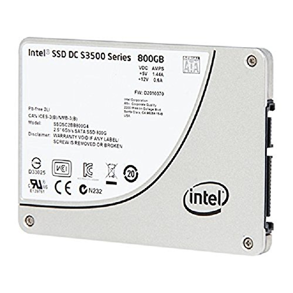 Intel DC S3500 Series Solid State Drive - Internal, Silver (SSDSC2BB800G401)