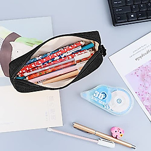 Oyachic Pencil Case Large Capacity Pencil Pouch Zipper Pencil Bag Canvas Pen bag Student Stationery Box Makeup Pouch Cosmetic Bag Office School Supplies