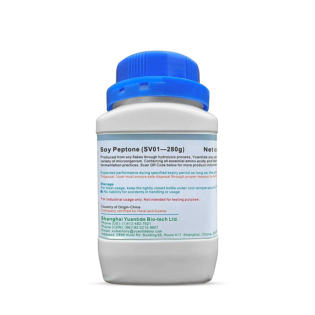 Yuantide Bio Yuantide Soy Peptone(SV01) Net Content 280g (9.6oz), for Mycology and Microorganisms