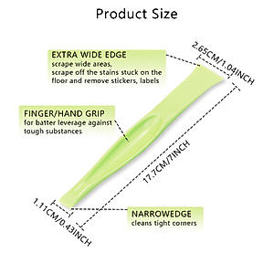 6 PCS Plastic Scraper Tool, Cleaning Scraper Tool Kitchen Perfect for Removing Stickers and Labels, Opener, Multipurpose Stiff Scraper Cleaning Gum Scraper Tool