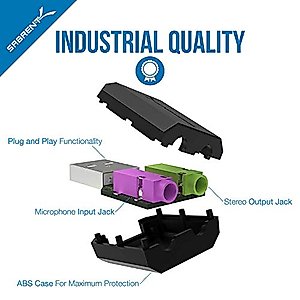SABRENT USB External Stereo Sound Adapter for Windows and Mac. Plug and Play No Drivers Needed. (AU-MMSA)