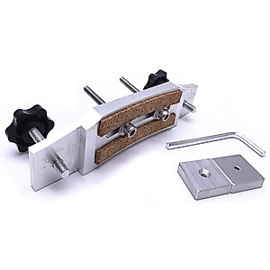 Jiayouy Aluminum alloy Guitar Bridge Clamp with 2pcs Gasket L-Wrench Set Guitars Accessory Luthier Tools Silver
