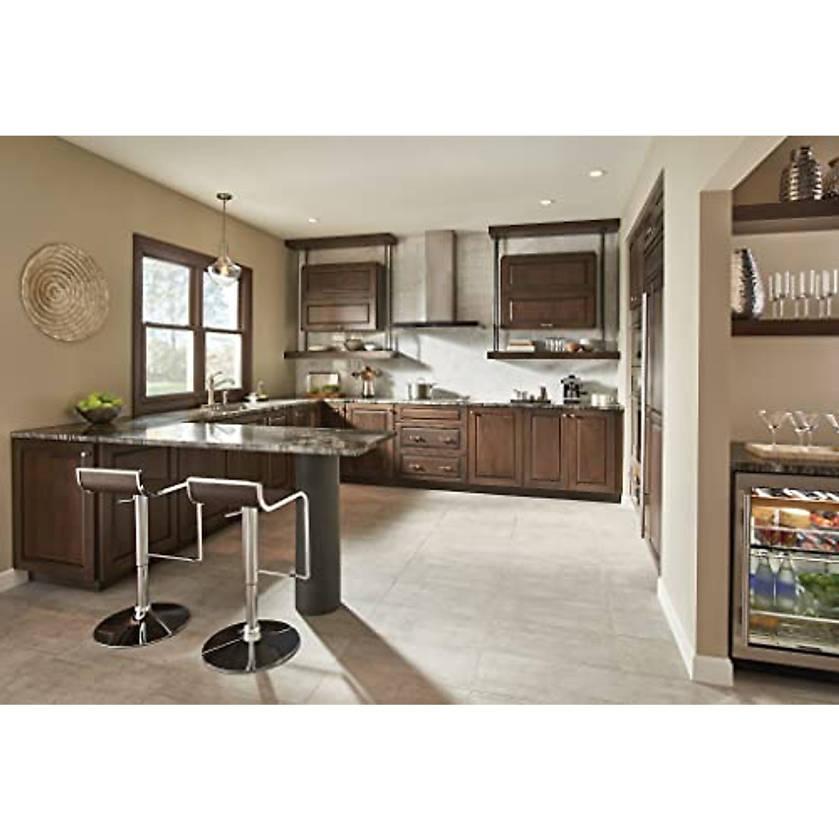 Moen S3945SRS Traditional Deck Mounted Kitchen Soap Dispenser with Above the Sink Refillable Bottle, Spot Resist Stainless