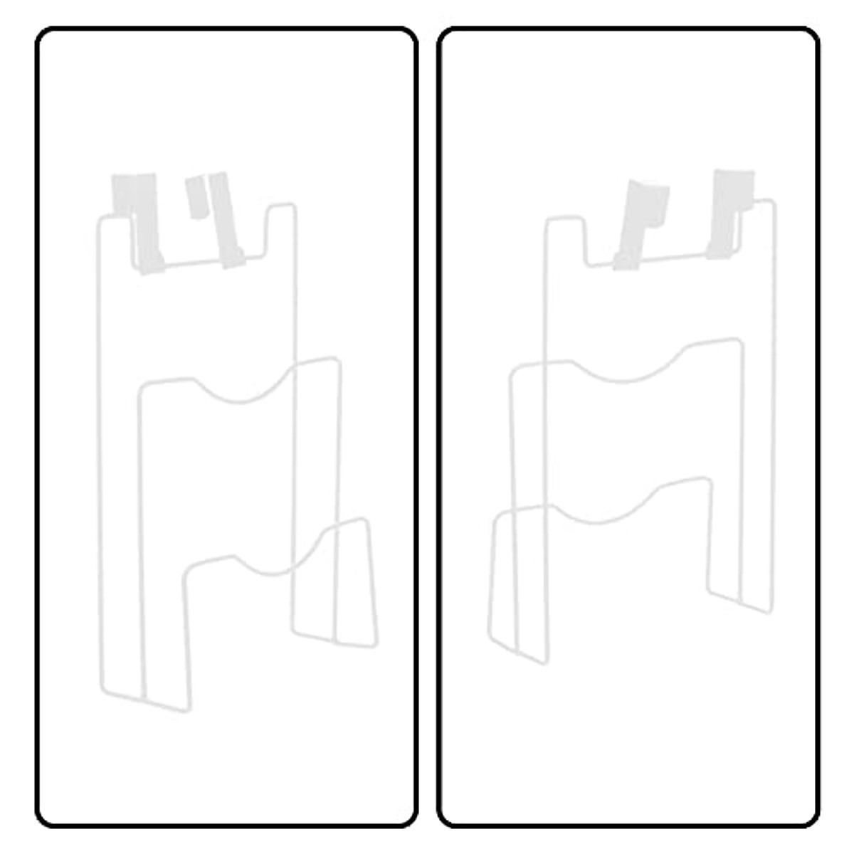 Luxshiny Cabinet Organizer Wall Mount Pot Lid Rack Punch Free Stainless Steel Hanging Cutting Board Pot Lid Holder Cabinet Door Pot Lid Organizer Pan Cover Rack Hanger for Kitchen White Shelf Bracket