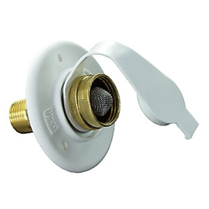 JR Products 160-85-A-26-A Polar White City Water Flange with 1/2" MPT