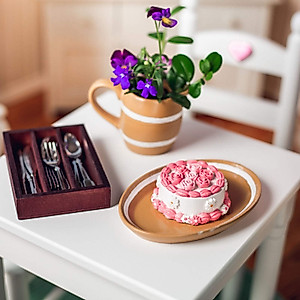 The Queen's Treasures 18 Inch Doll Bakery Food Accessories, Yummy Pink & White Party Cake with Authentic Bakery Box, Compatible with American Girl Pastry Bake Shop & Kitchen Furniture Accessories