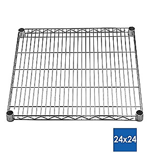 Shelving Inc. 24" d x 24" w x 64" h Chrome Wire Shelving with 4 Shelves