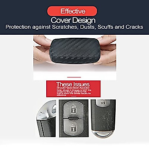 INFIPAR 2pcs Compatible with Flip 3 Buttons 2022 2021 2020 Ford Explorer Ranger F-150 F-250 F-350 F-450 F-550 Super Duty EcoSport Carbon Fiber Looks Silicone Case Cover Protector Keyless Remote