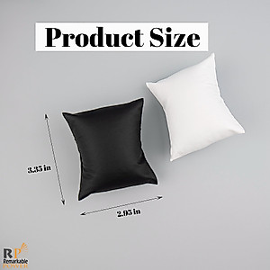 RP Remarkable Power, 10 Pack Black White Pu Leather Watch Pillows Jewelry Display Pillow Bracelet Cushion Bangle Display Pillows for Jewelry Display Gift Box