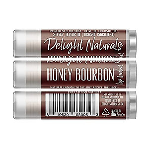 Delight Naturals Mini Bar Lip Balm Set - Honey Bourbon, Tequila & Lime, Gin & Tonic, Rum & Coke