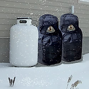 Waterproof Propane Tank Cylinder Cover - Heavy Duty Cylinder Gas Bottle Protector for Outdoor RV Gas Stove Camping Parts (30lb,1 PCS)
