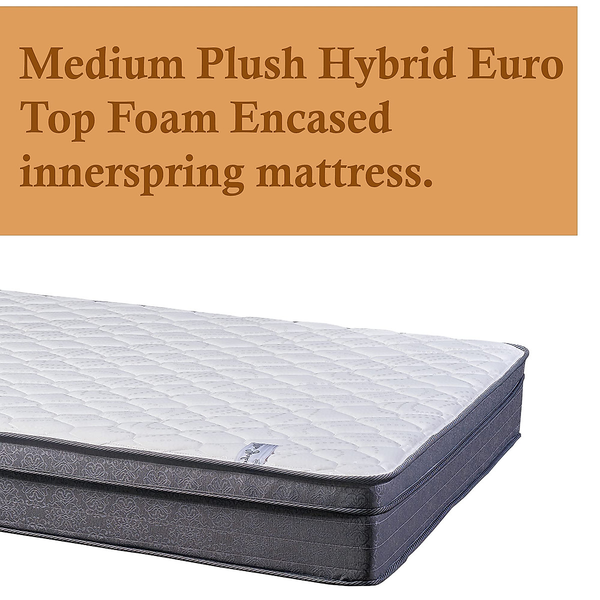 11-Inch Medium plush Foam Encased Hybrid Eurotop Pillowtop Innerspring Fully Assembled Mattress, Good For The Back