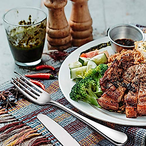 Hiware 24-piece Forks Silverware Set, Food-Grade Stainless Steel Dinner Forks Set, Dishwasher Safe, 8 Inches