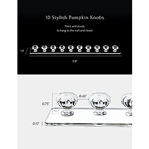 Zreal Necklace Holder, Acrylic Necklace Hanger, Wall Jewelry Organizer with 10 Jewelry Hooks in Seashell Shape (2-pack Clear)