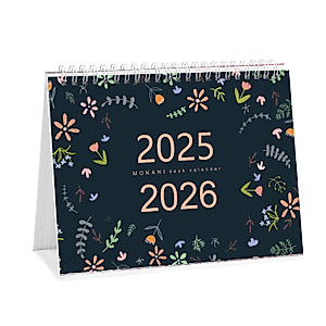 Desk Calendar 2023-2024, Monthly Desktop Calendar, Standing Flip Calendar with Thick Paper(Jan. 2023 - Jun. 2024, 10" x 8.25" ), Academic Year Standing Desk Calendar with Planner Stickers
