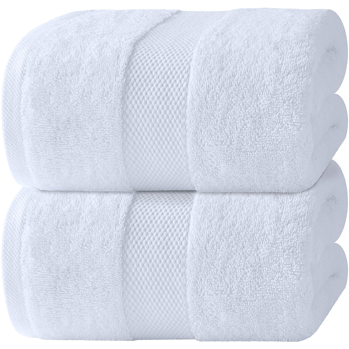 Luxury Bath Sheets Towels for Adults Extra Large | Highly Absorbent Hotel Collection | 35x70 Inch | 2 Pack (White)