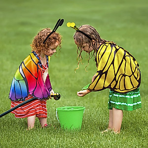 Creatoy Kids Butterfly-Wings-Costume Toddler Lady-Bug Bumble-bee Costume for Boys Girls Dress Up Clothes for Play Bug Insect Birthday Party Supplies Halloween Favors