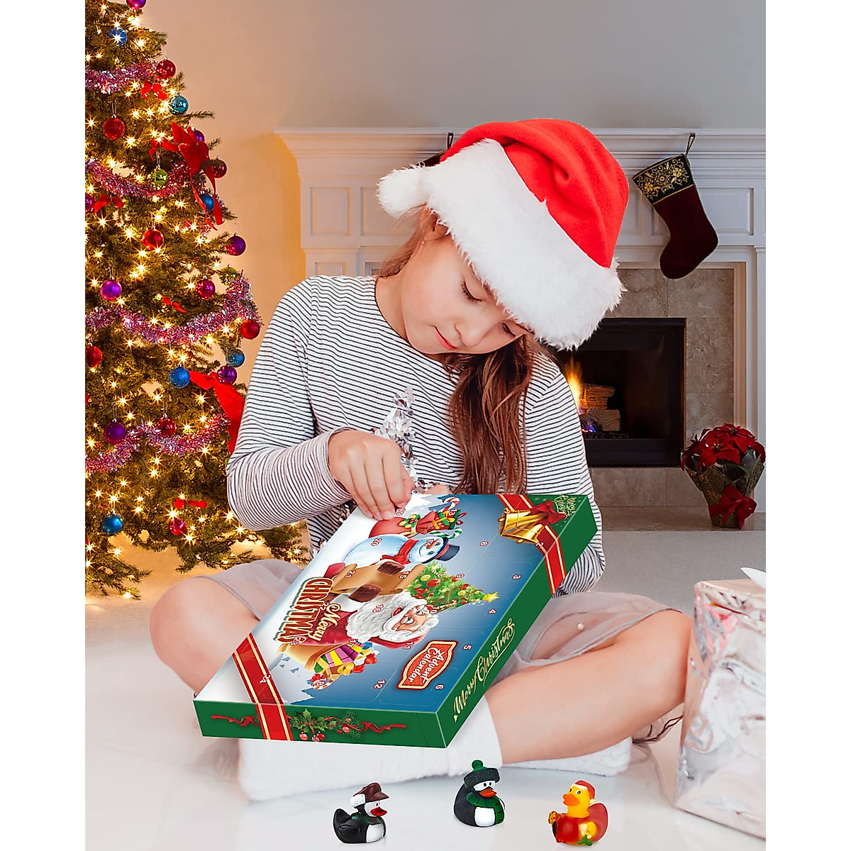 Advent Calendar 2023 - Rubber Ducks for Boys, Girls, Kids, and Toddlers - Rubber Ducky Bath Toy - Creative Christmas Gifts - Perfect for Decoration, Party Favors, Birthday