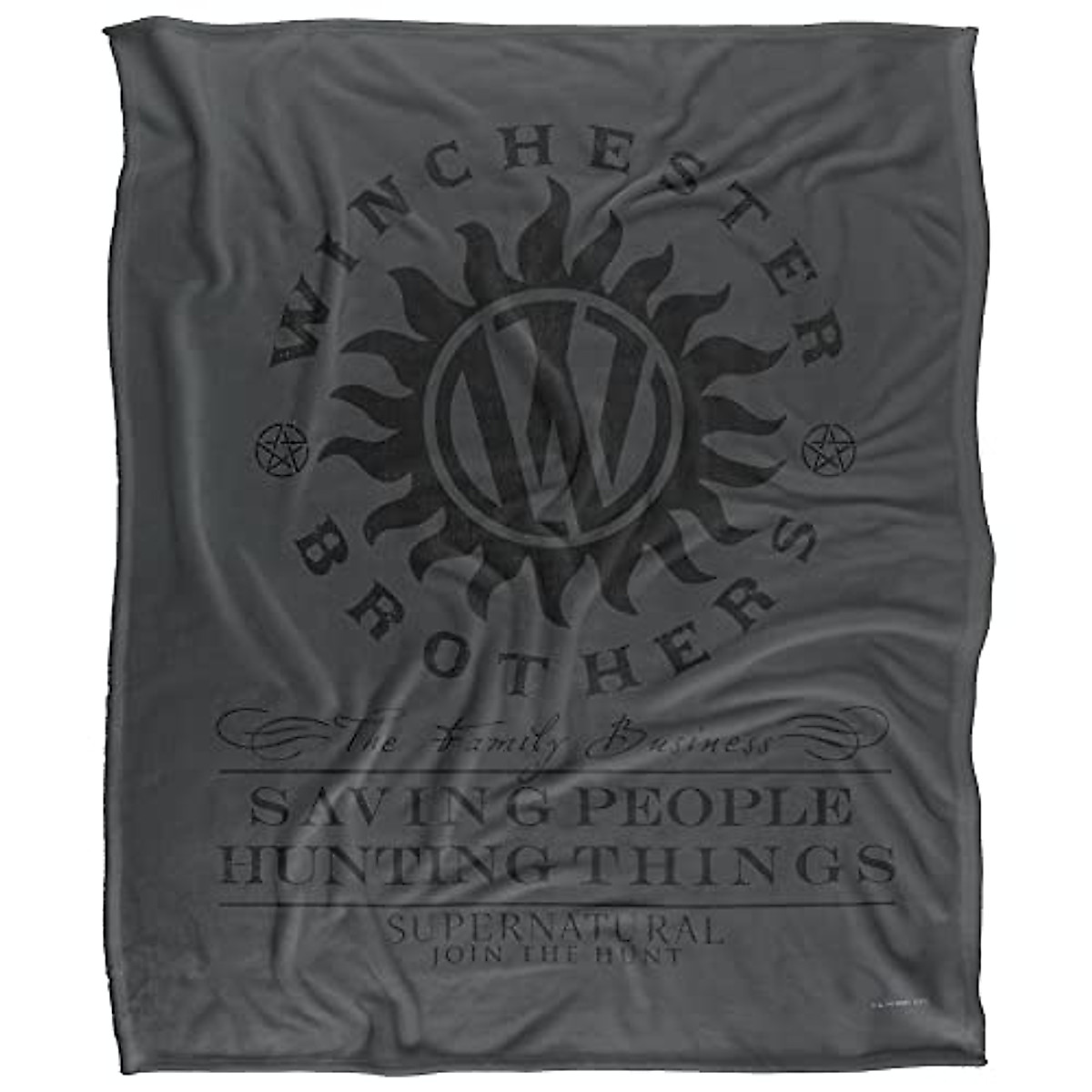 Supernatural Winchester Anti Possession Officially Licensed Silky Touch Super Soft Throw Blanket 50" x 60"