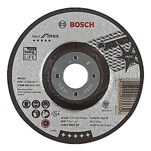 Bosch 2608603511 Grinding Disc for Stainless Steel Cranked 4.92inx7mm