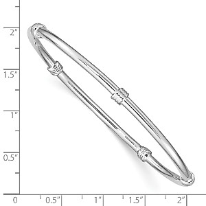 IceCarats 925 Sterling Silver Slip On Bangle Bracelet