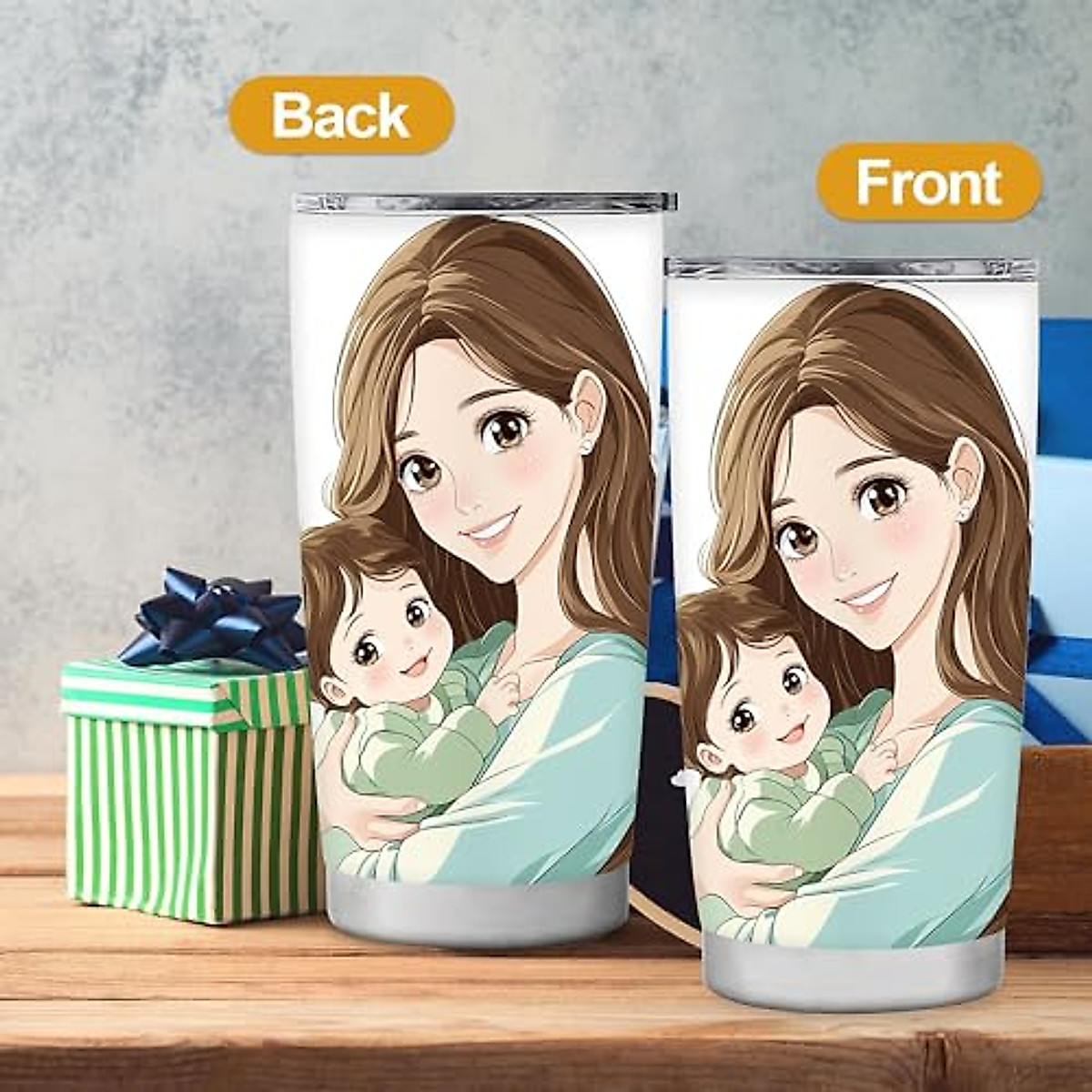 FOCIUZTA 20oz Playful Landscape Tumbler with lid, Travel Coffee Cup, Ideal for Easter, Gaming Enthusiast, Mother Day, and birthday gifts