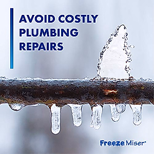 Freeze Miser - Outdoor Faucet Freeze Protection | Durable Replacement for Faucet Covers for Winter - Freeze Proof Outdoor Faucet Protector - Low Maintenance & Easy to Install - Saves Water