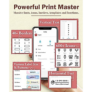 Memoking D30 Label Maker Sticker Machine - Portable Thermal Printer Mini Sticker Maker Machine, Compatible with iOS & Android, for Kitchen Home Office Organization