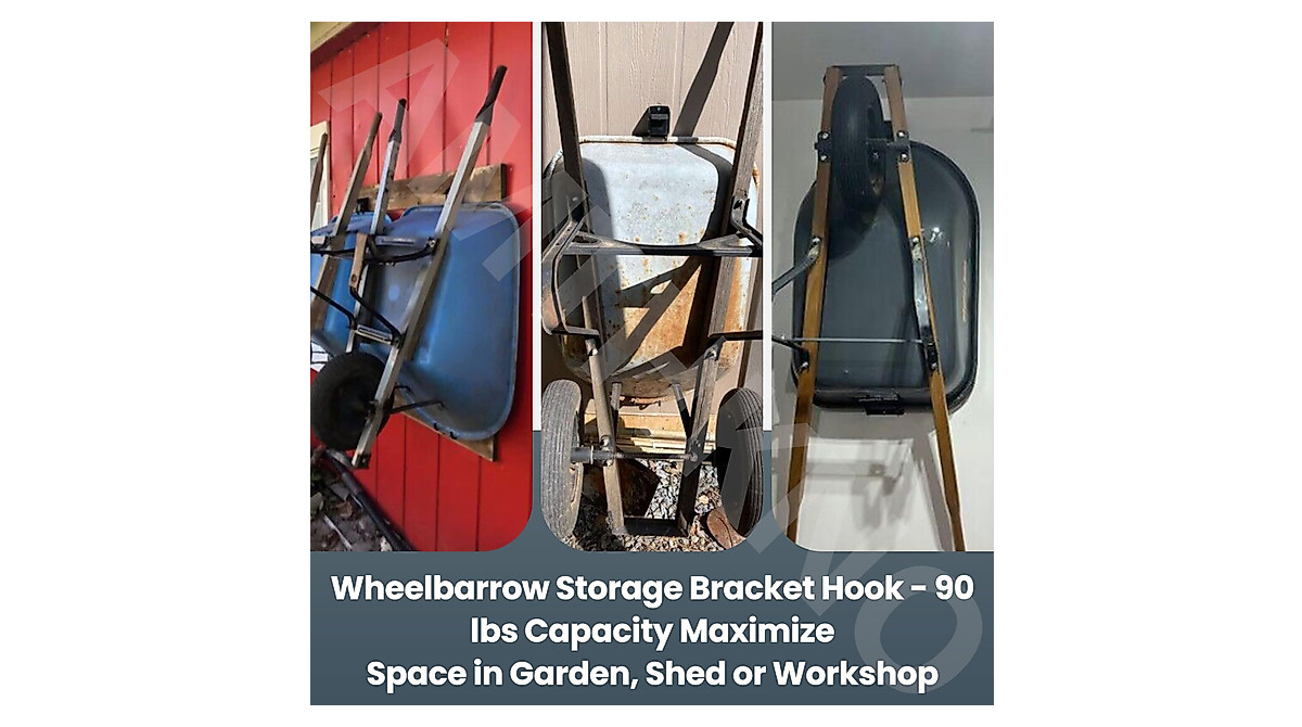 AMTHKNO Wheelbarrow Bracket - 90 lbs Capacity
