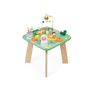 Janod Wooden Pretty Meadow Activity Table - 21.1" Tall - Ages 12 Months+ - J05327
