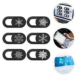 SOLUSTRE Computer Camera Computer Stickers 12pcs Phone Computer Privacy Tablet Black Blocker Laptop Webcam Camera for Slide Snowflake Cover Computer Camera Computer Stickers