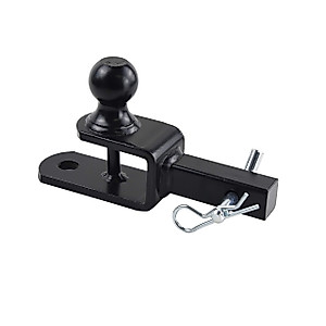 TOPTOW 3 in 1 ATV/UTV Towing Hitch Receiver 64032 Ball Mount Adapter with 1 7/8 inch Ball, Fit for 1-1/4 inch Receiver