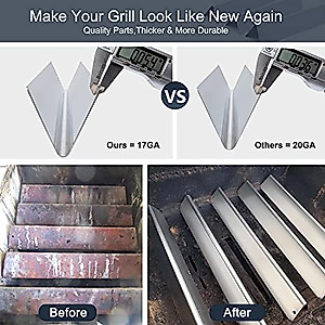 15.3 inch 7636 Flavorizer Bars Compatible for Weber Spirit 300 Series, Spirit E310 E320 E330 S310 S320 S330 Grills, 5-Pack Stainless Steel Flavor Bars Grill Parts for Weber 7636, Spirit e-310 Grill