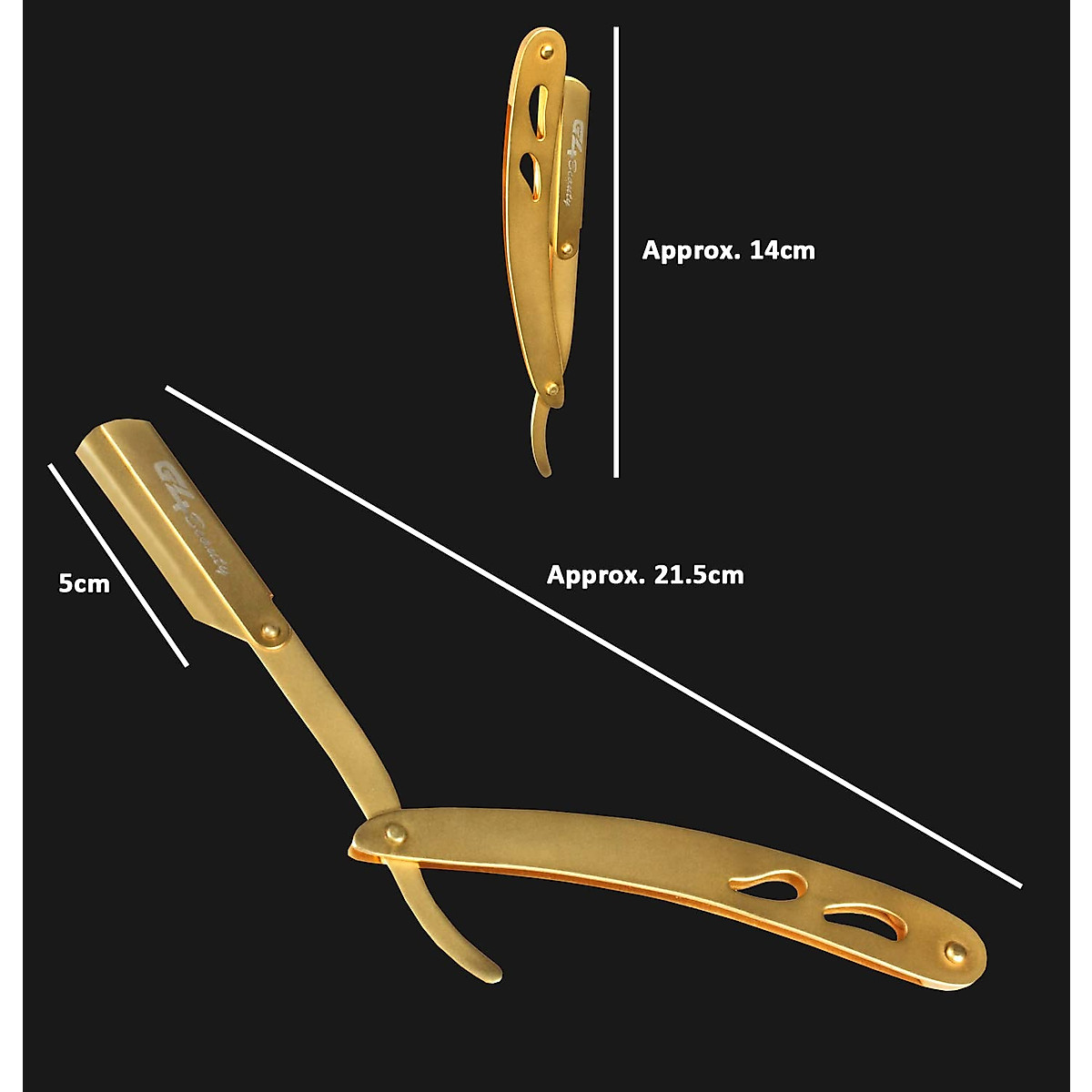 G4 Professional Straight Edge Razor for Men with 100-Pack Replaceable Derby Blades Barber Single Blade Shaving Razor -navajas para barbero