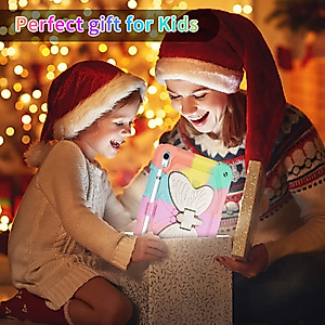 VOFUOE for iPad 10th Generation Case 2022 for iPad 10.9 Case for Kids Girls with Butterfly Wings Kickstand Pencil Holder Shoulder Strap Keychain Rugged Cover for iPad 10th Generation 10.9 Inch-Pink