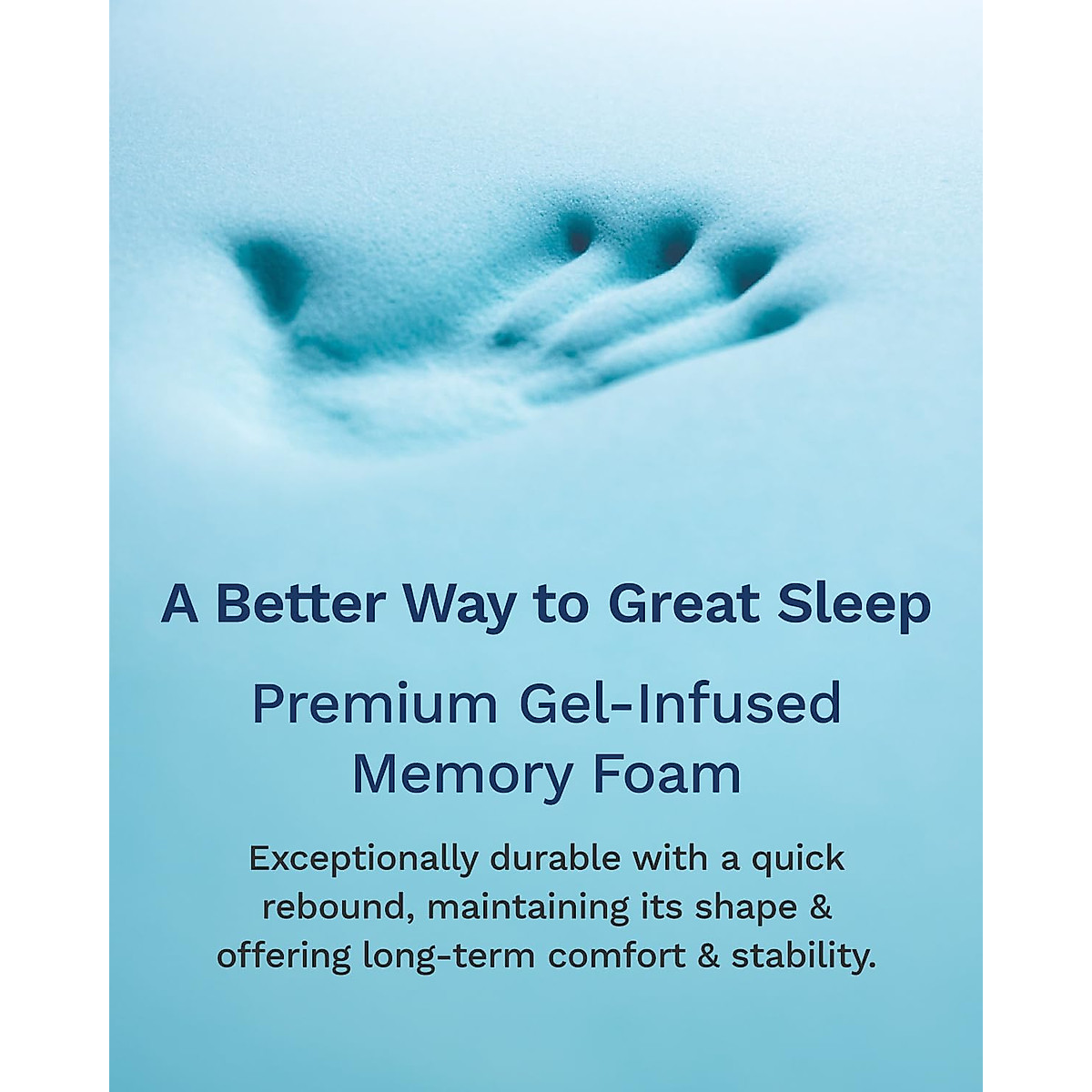 ViscoSoft Memory Foam Mattress Topper Twin - 2 Inch Reflex Cooling Gel Mattress Pad - CertiPUR-US - Oeko TEX Certified